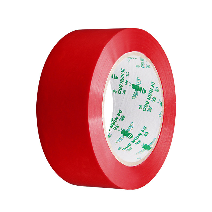 Bright Red 100y/200y/1000y Customized Logo Printing Color Tape For Packing