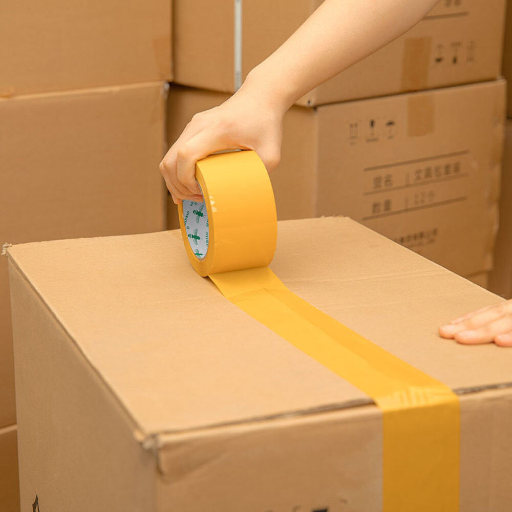 Beige#1 Shipping Packing Tape Customized Service For Packing Cartons